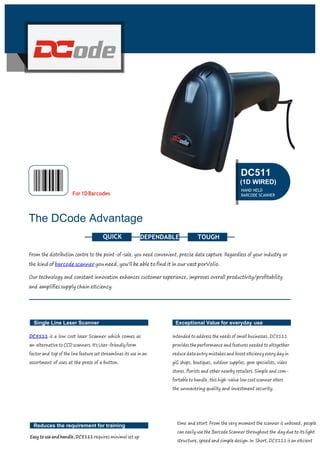Wired barcode-scanner-dc5111 | PDF