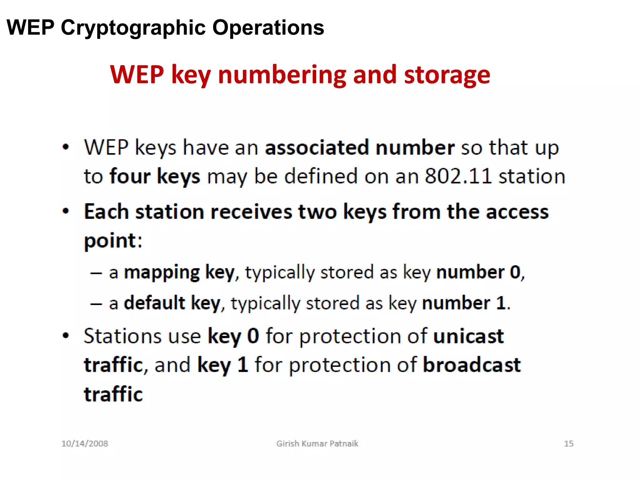 Wired equivalent privacy (wep) | PPTX