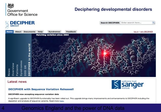 Genomics England and the power of DNA data | PPT
