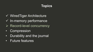 A Technical Introduction to WiredTiger | PPT