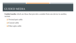 Wired transmission media | PPTX