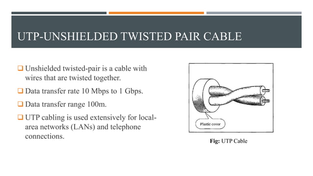 Wired transmission media | PPTX | Computer Networking | Computing