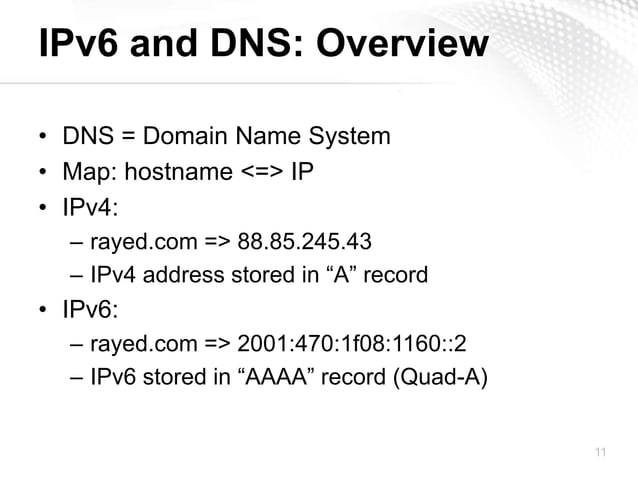 IPv6 technical introduction | PPT