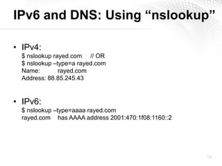 IPv6 technical introduction | PPTX | Computer Networking | Computing