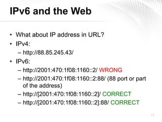 IPv6 technical introduction | PPTX | Computer Networking | Computing