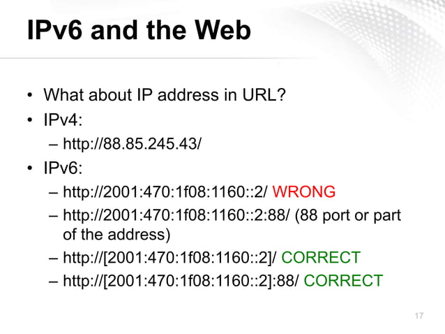 IPv6 technical introduction | PPT