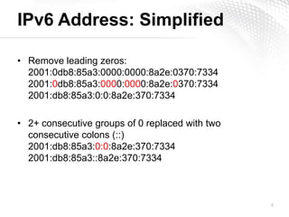 IPv6 technical introduction | PPTX | Computer Networking | Computing