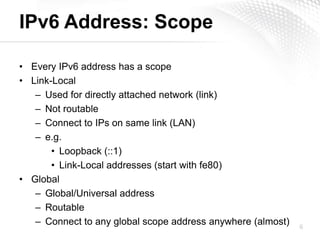 IPv6 technical introduction | PPTX | Computer Networking | Computing
