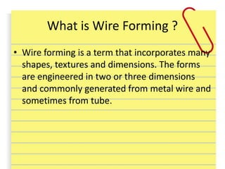 Wire forming | PPT