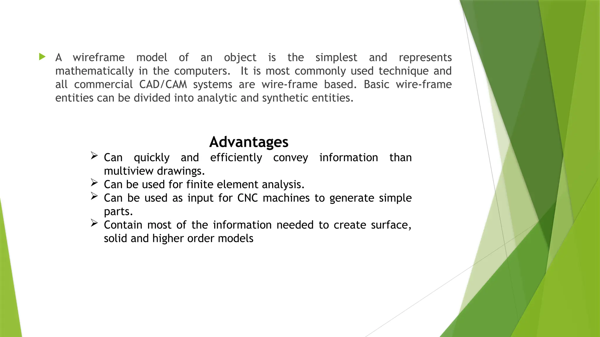Wire Frames Modeling the surface designs | PPT