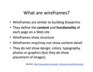 Wireframes for Web Design | PDF