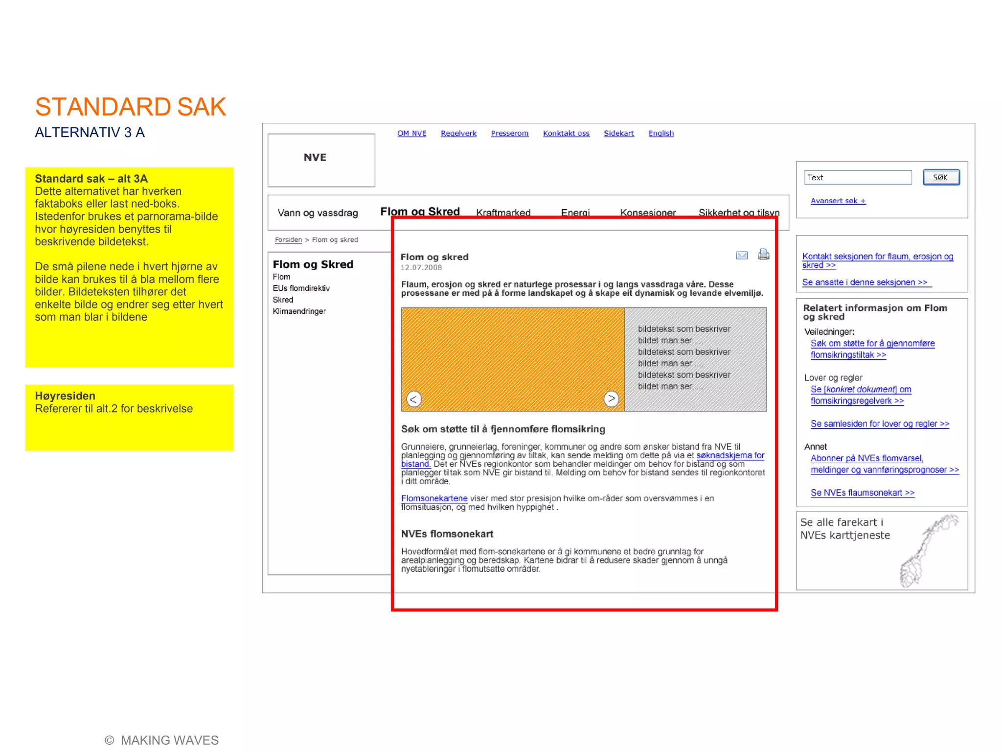 Wireframes NVE inkl. Gule Lapper Fase 3 | PPT