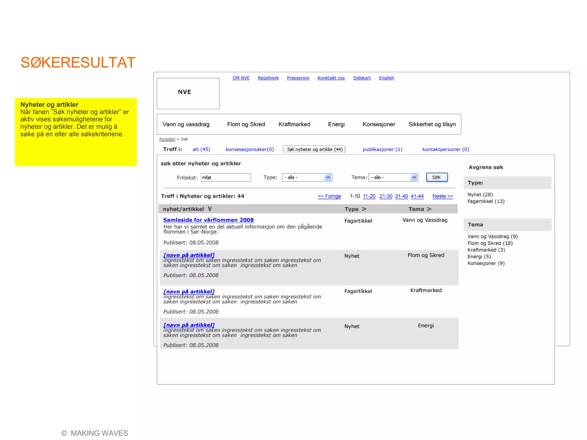 Wireframes NVE inkl. Gule Lapper Fase 3 | PPT