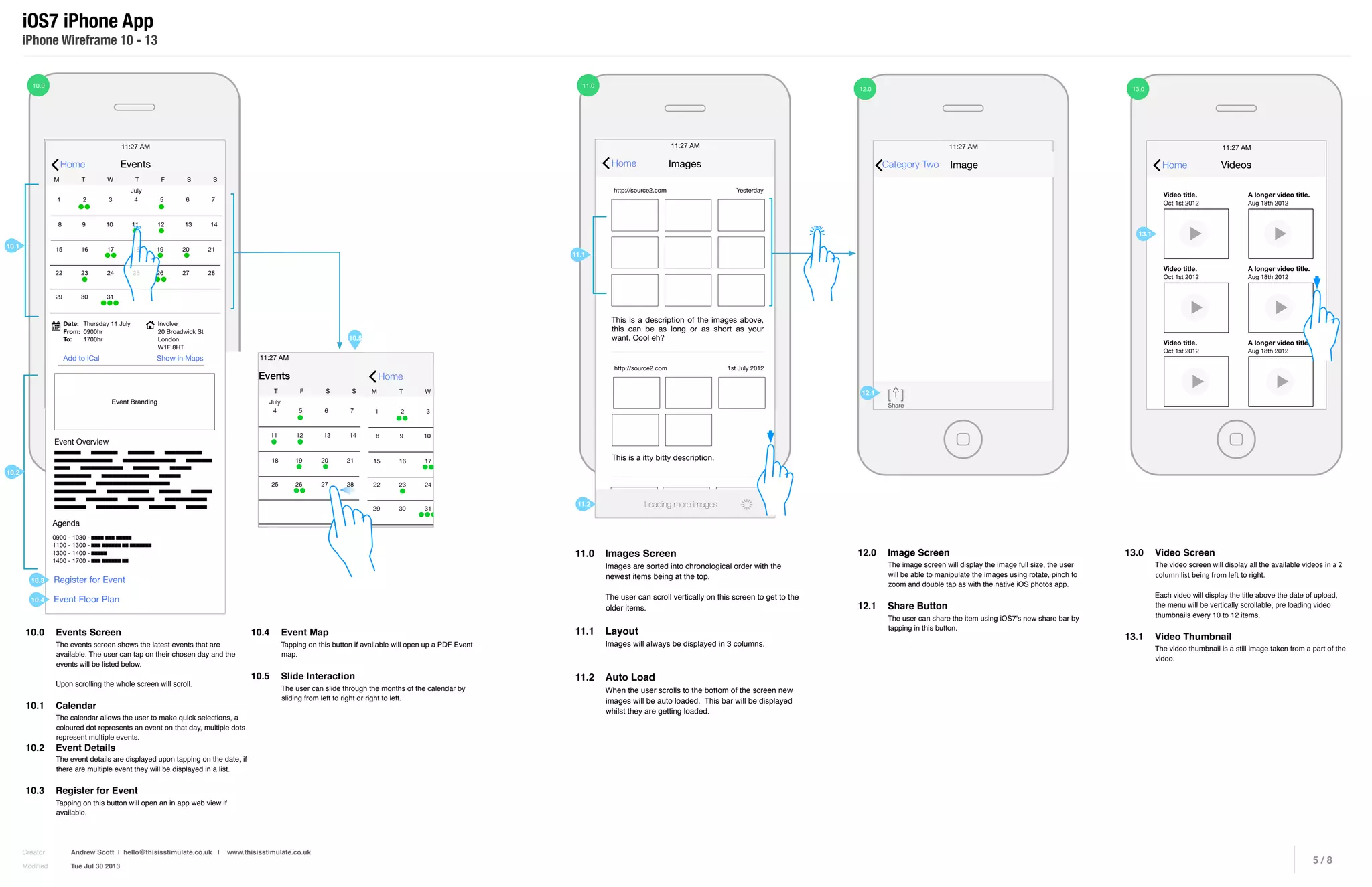 Wireframes app i_phone_ios7_example | PPT