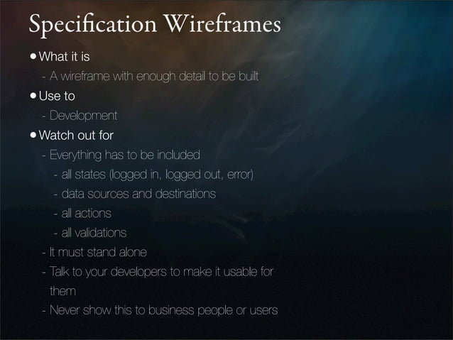 Wireframes for the Wicked | PPT