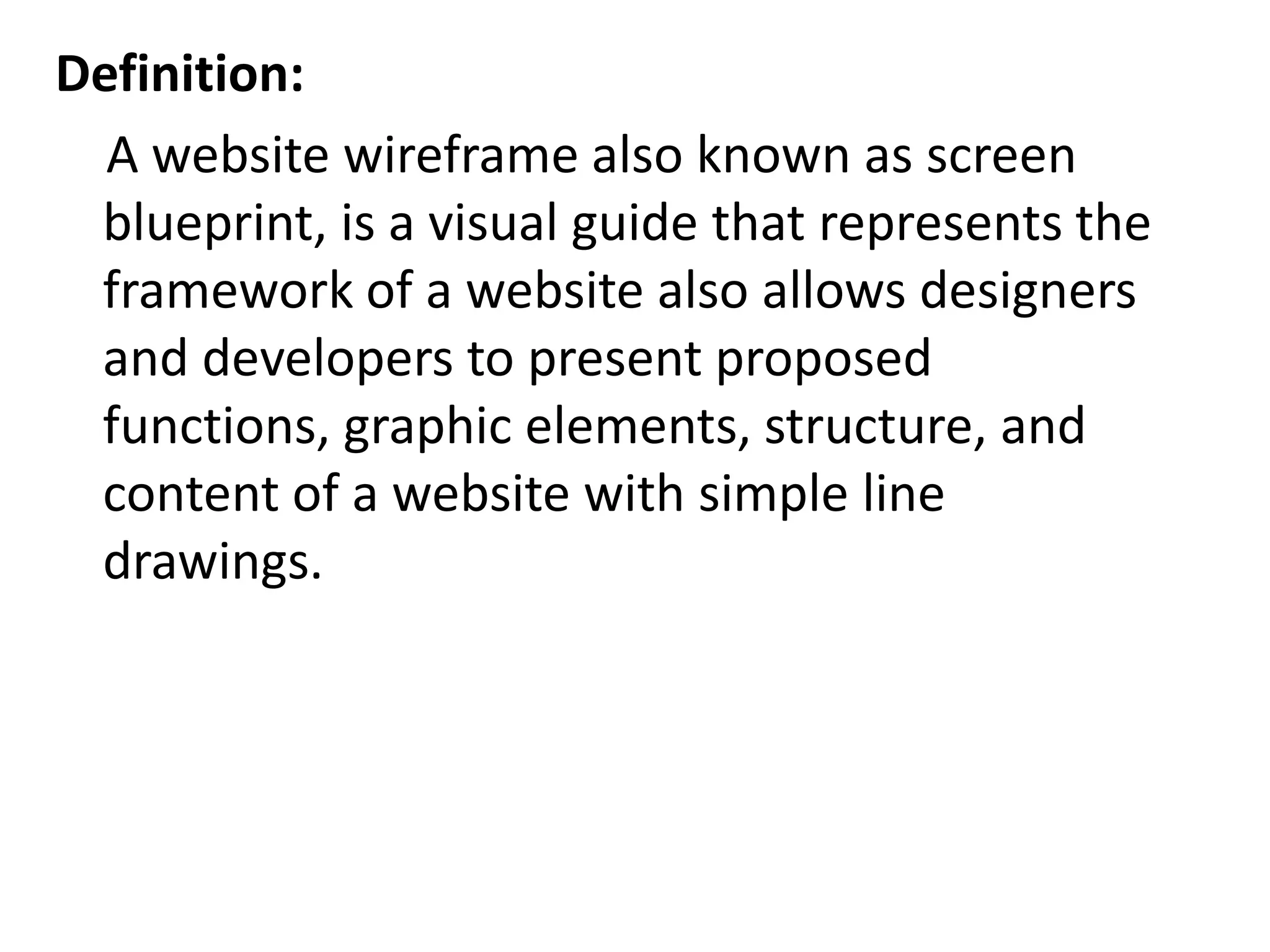 Wireframes presentation | PPTX
