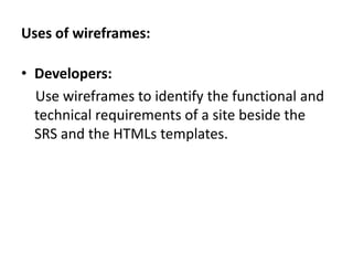 Wireframes presentation | PPTX