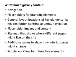 Wireframes presentation | PPTX