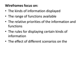 Wireframes presentation | PPTX