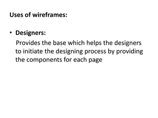 Wireframes presentation | PPTX