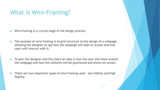 Wire framing | PPTX