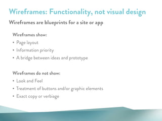 Wireframing Basics - UX and the Design Process by Amber Vasquez | PDF