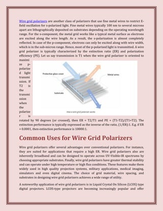 Wire grid polarizers | PDF