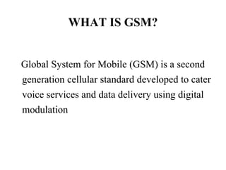 Global System for Mobile (GSM) | PPT