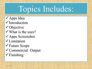 Apps Idea Presentation | PPTX