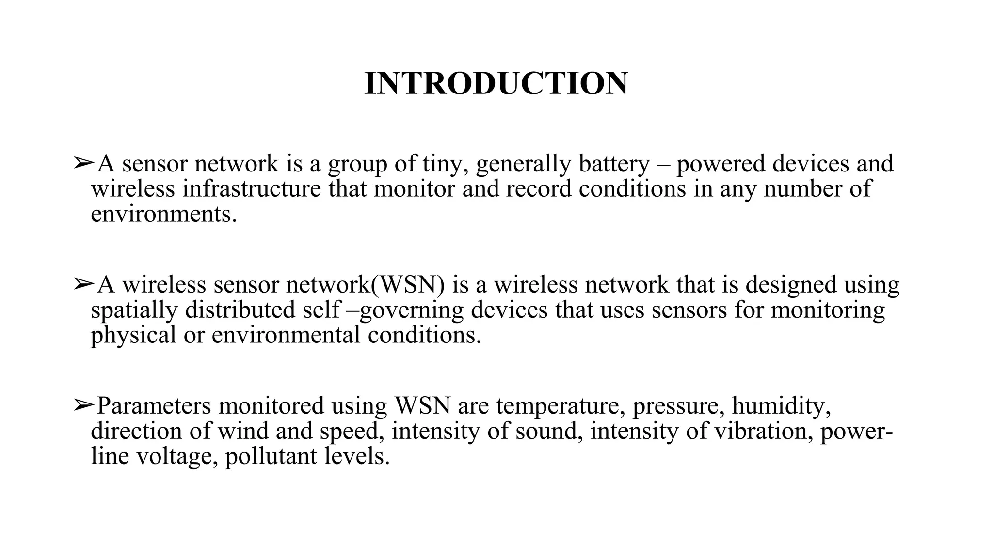 Wireless Sensor Network | PPT
