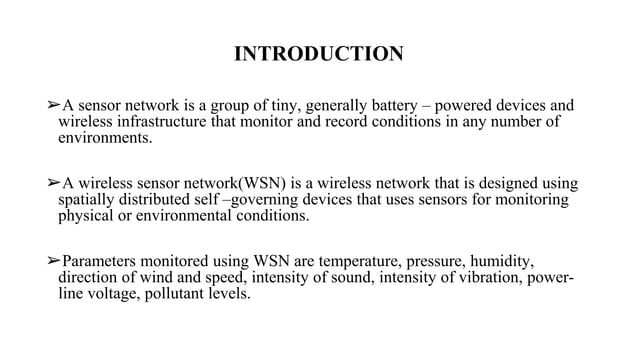 Wireless Sensor Network | PPT