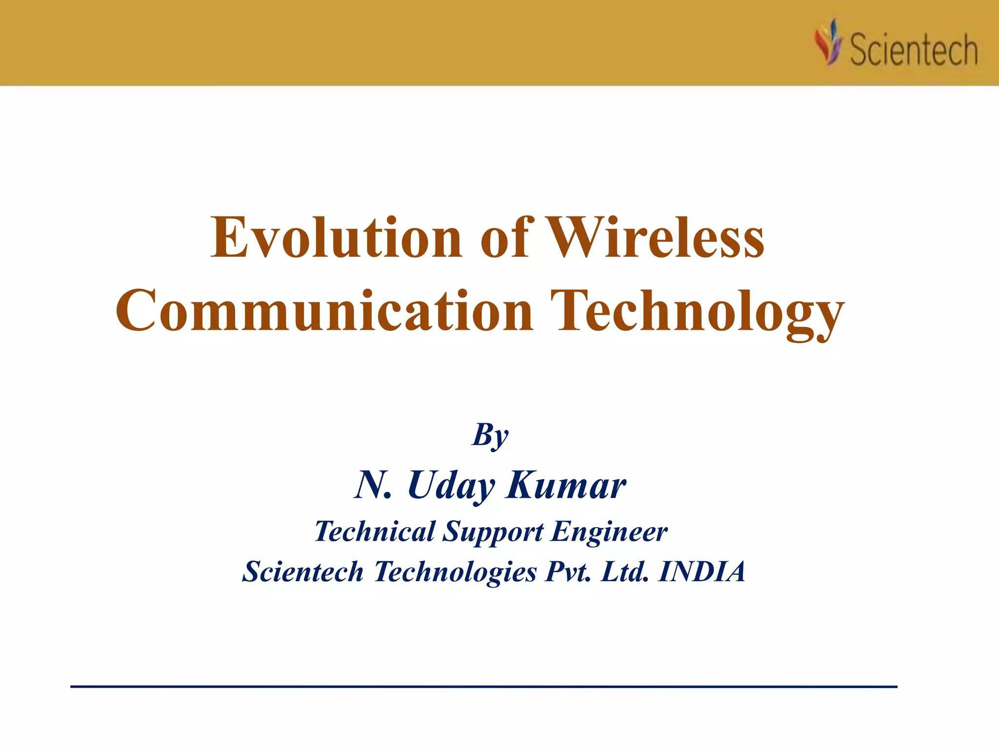 Evolution of Wireless Communications | PPTX
