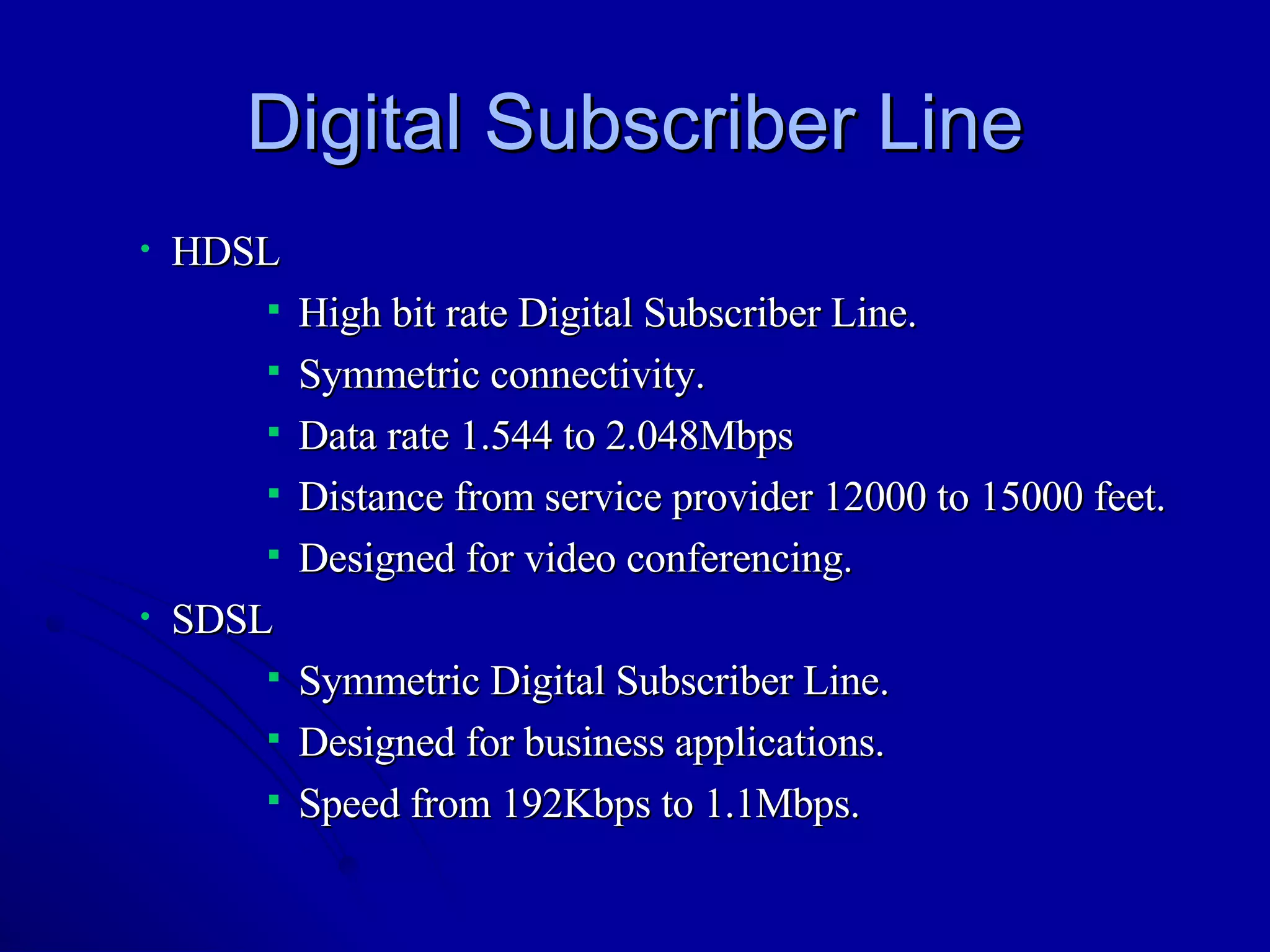 Wireless Digital Subscriber Line | PPT