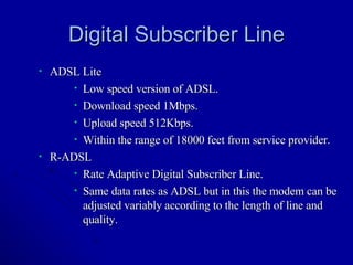Wireless Digital Subscriber Line | PPT