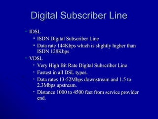 Wireless Digital Subscriber Line | PPT