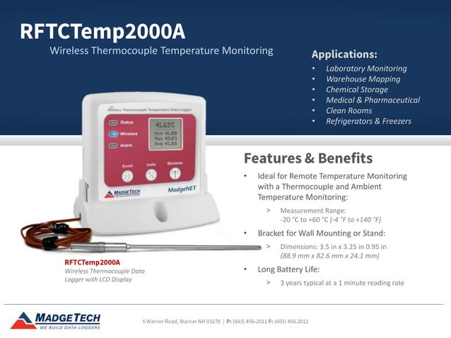 MadgeTech Wireless Data Loggers | PPTX