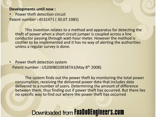 Wireless power-theft-monitering-ppt | PPT