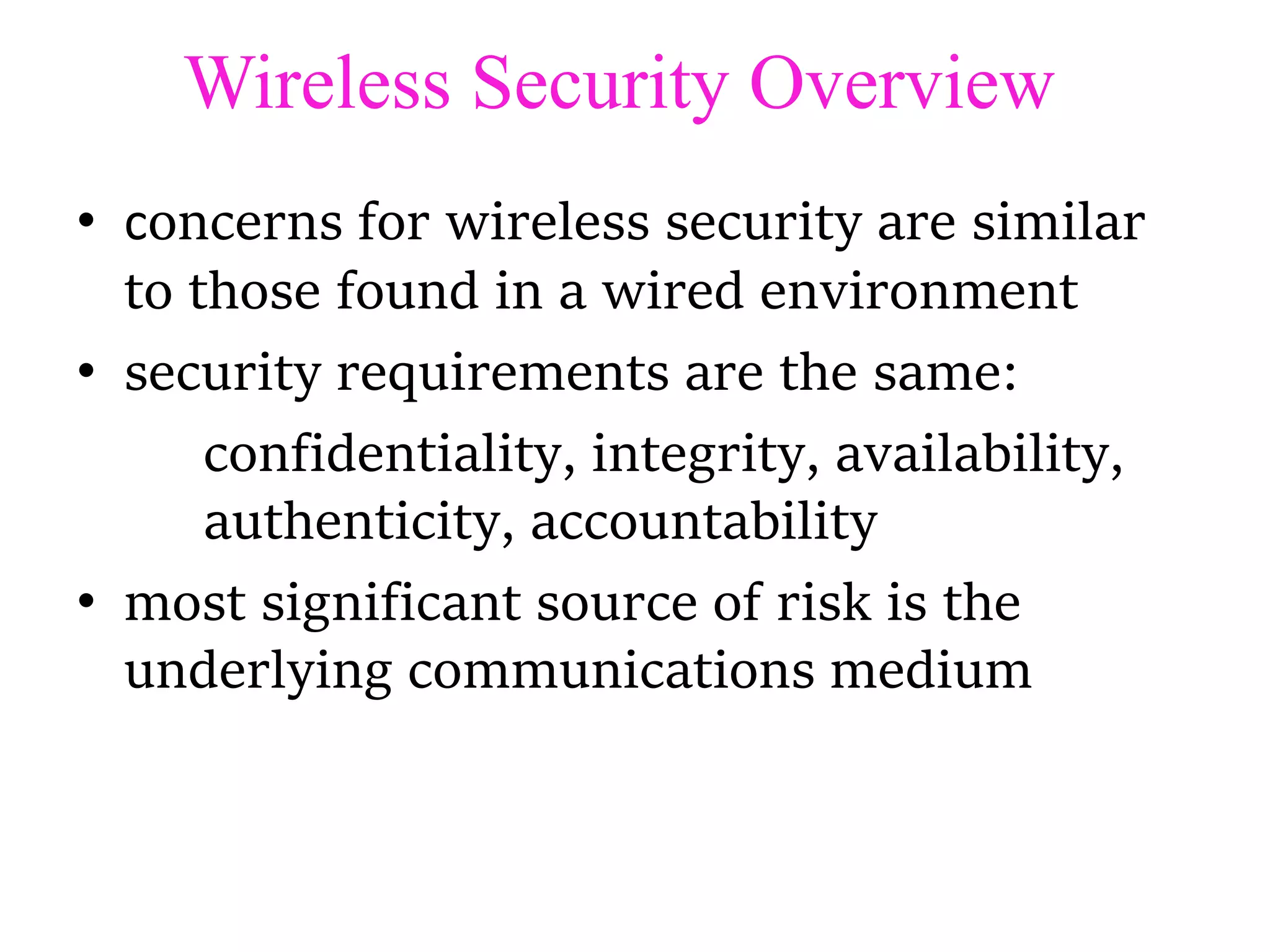Wireless Network security | PPTX
