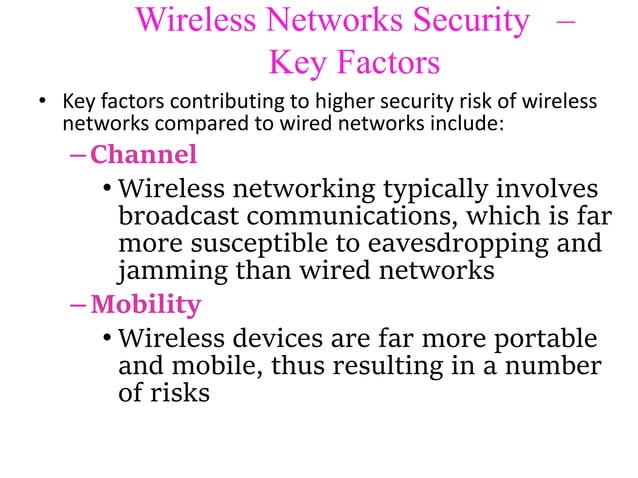 Wireless Network security | PPTX