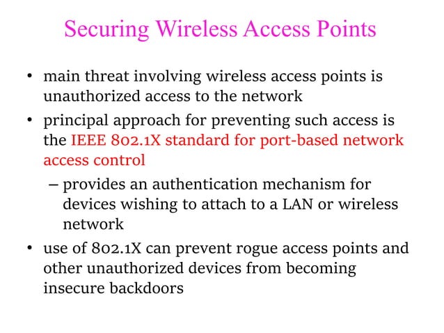 Wireless Network security | PPTX