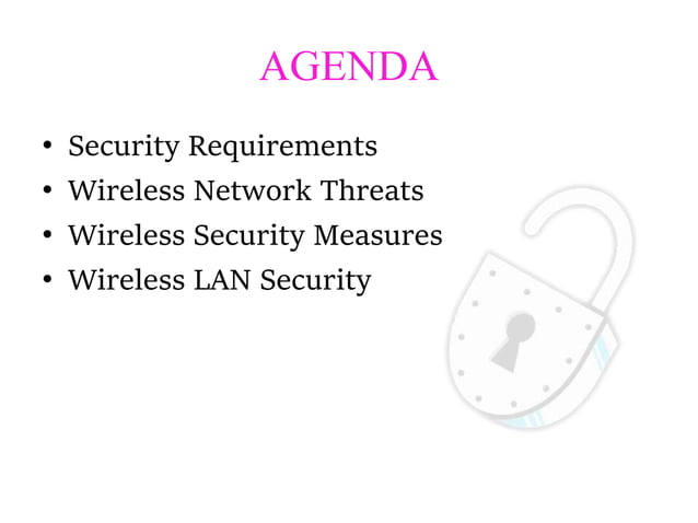 Wireless Network security | PPTX