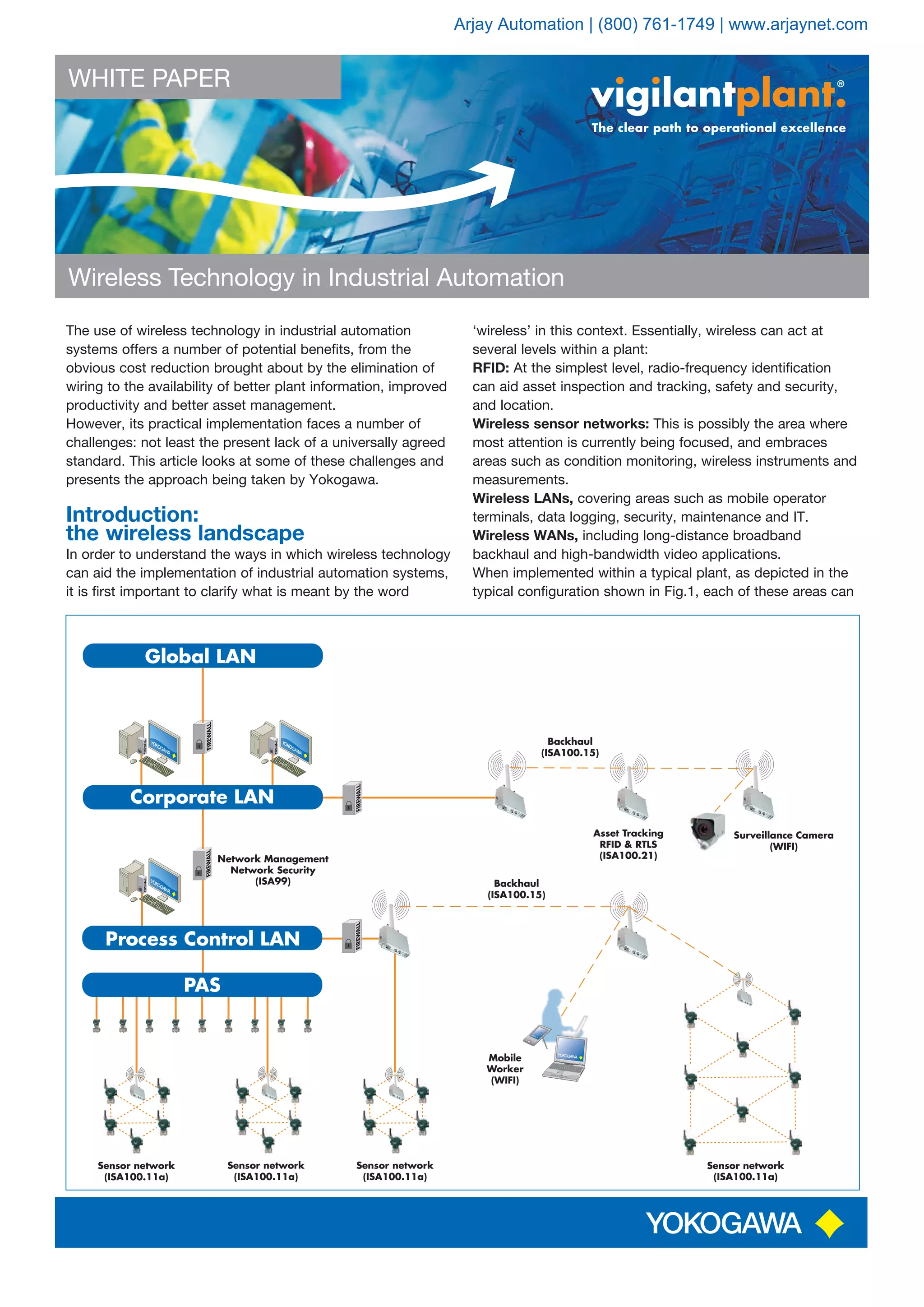 Wireless Technology in Industrial Automation | PDF