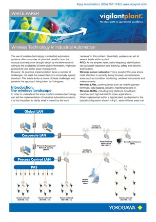 Wireless Technology in Industrial Automation | PDF
