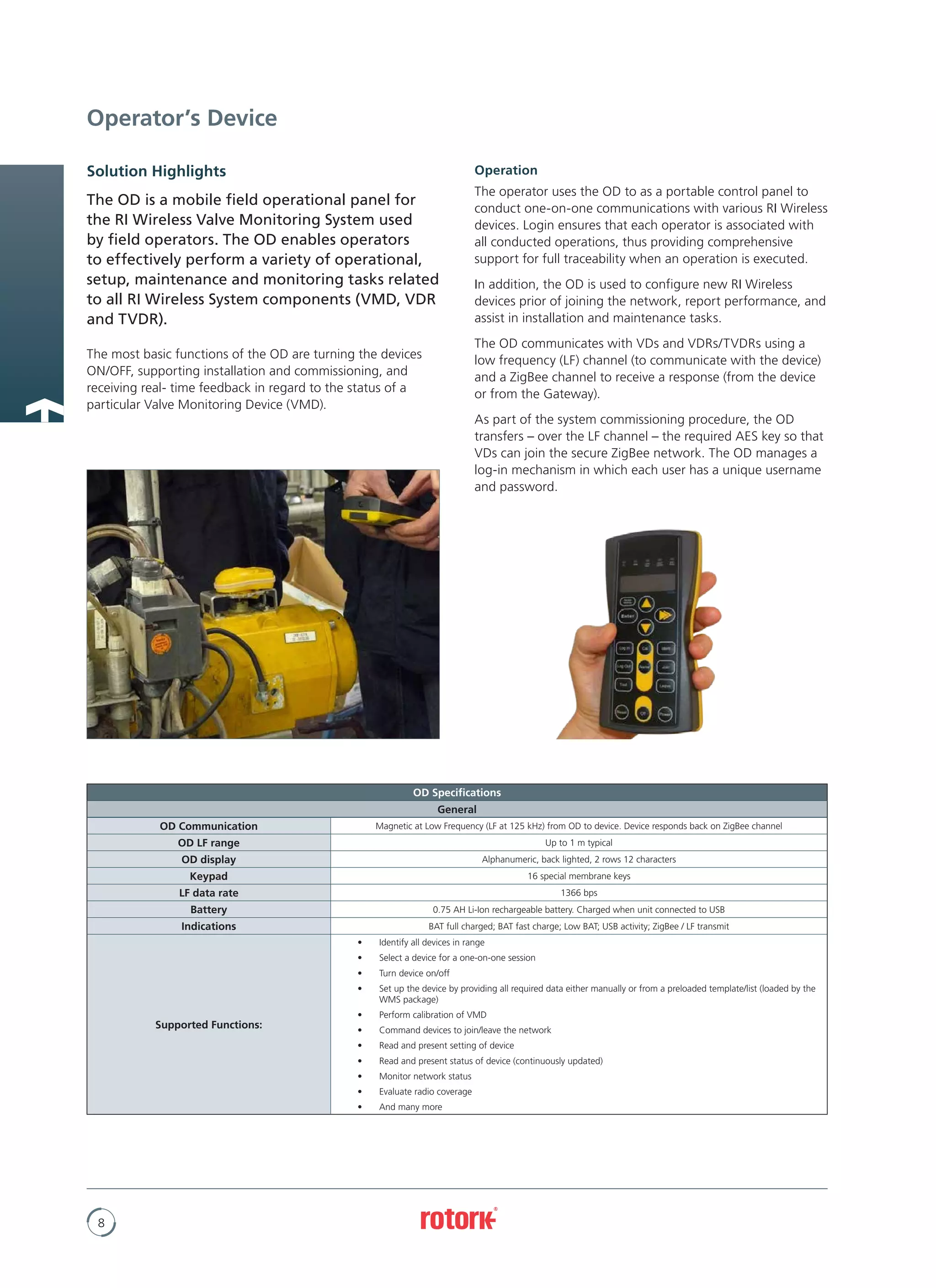 Wireless Valve Monitoring System From Rotork | PDF