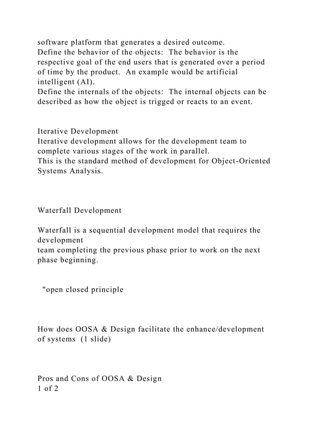 Wireless Xobject Oriented System Analysis And Designob Docx
