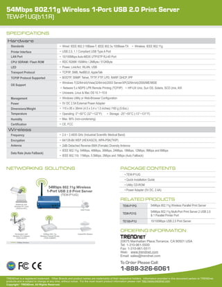Wireless 1 port usb print server | PDF