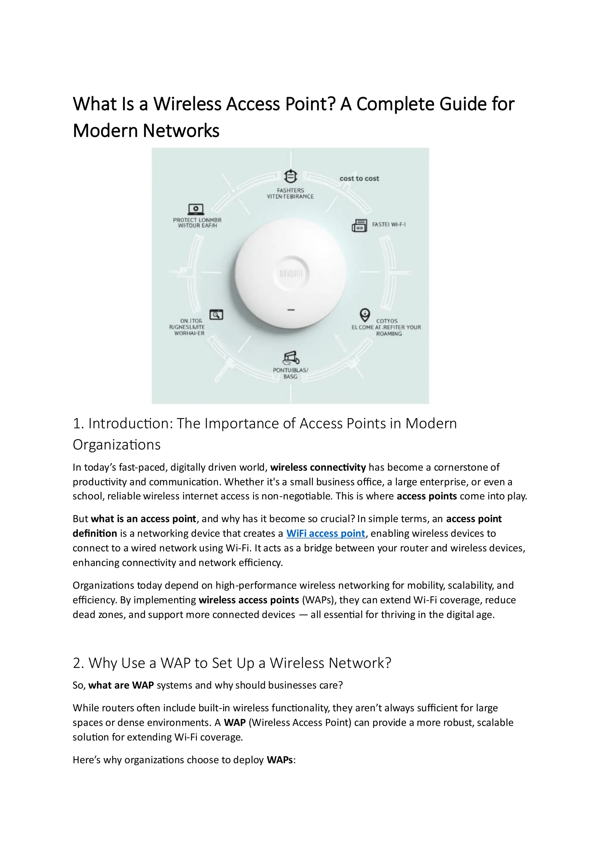 What Is a Wireless Access Point? A guide | PDF