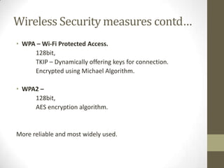 Wireless and mobile security | PPTX