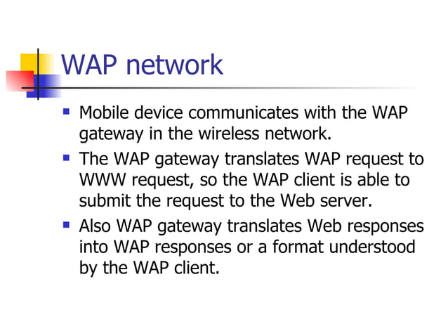 Wireless Application Protocol | PPT