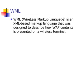 Wireless Application Protocol | PPT